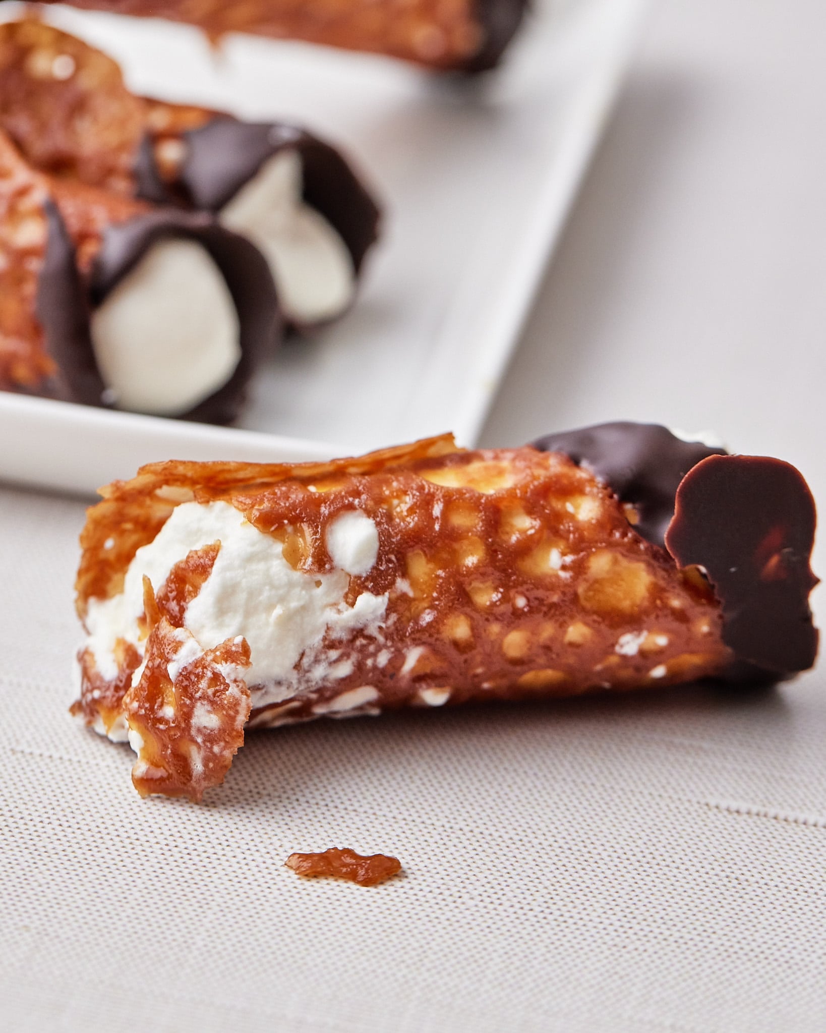 Brandy Snaps with Amaretto Cream | Bonni Bakery