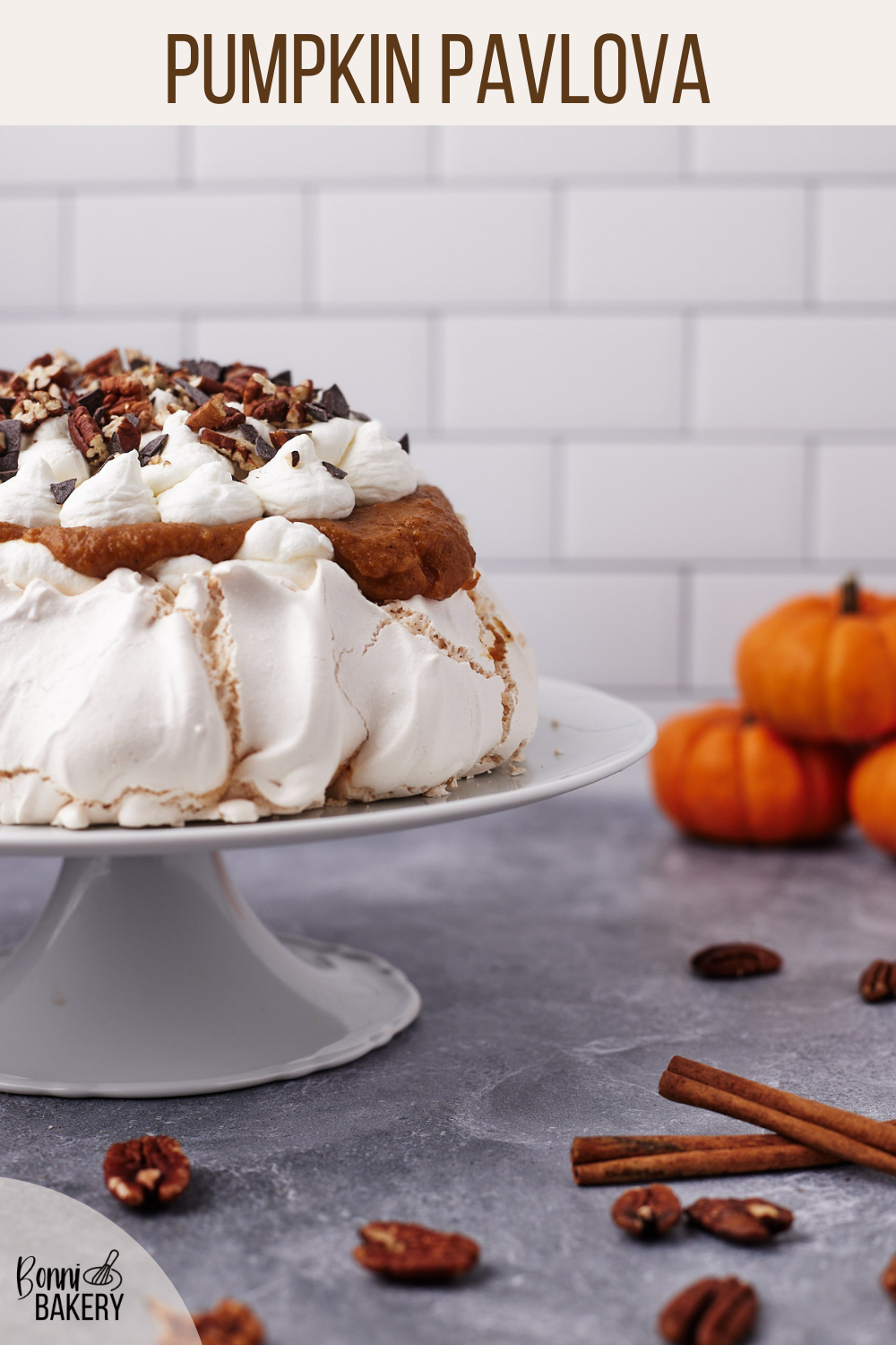 Pumpkin Pavlova - Fall Pavlova Recipe | Bonni Bakery