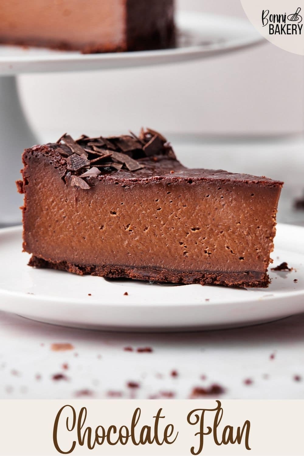French Chocolate Flan - Chocolate Custard Tart | Bonni Bakery