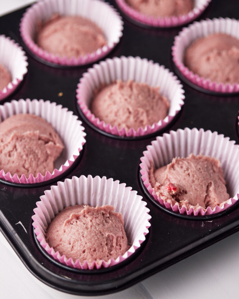 Raspberry Cupcakes with Raspberry Filling and Russian Buttercream