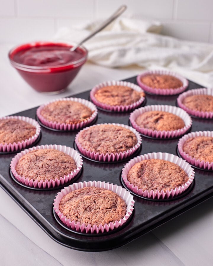 Raspberry Cupcakes with Raspberry Filling and Russian Buttercream