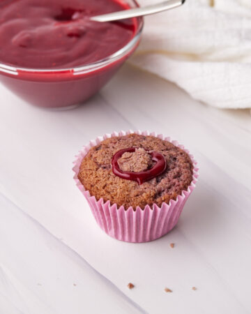 Raspberry Cupcakes with Raspberry Filling and Russian Buttercream
