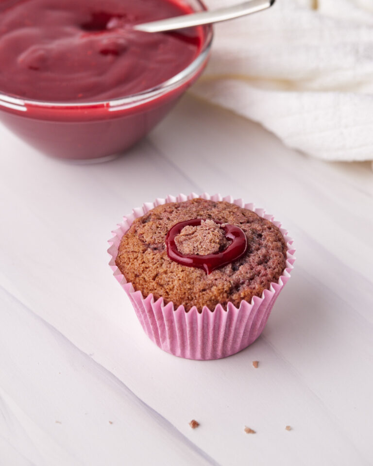 Raspberry Cupcakes with Raspberry Filling and Russian Buttercream