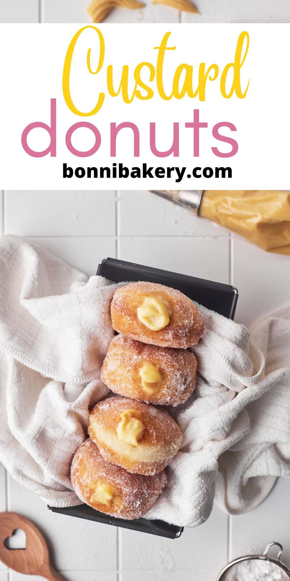 Custard Donuts - Fresh Fried Donuts with Custard Filling | Bonni Bakery