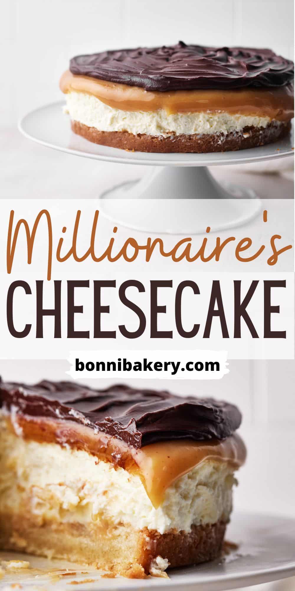 Millionaire's Cheesecake - Caramel and Shortbread | Bonni Bakery