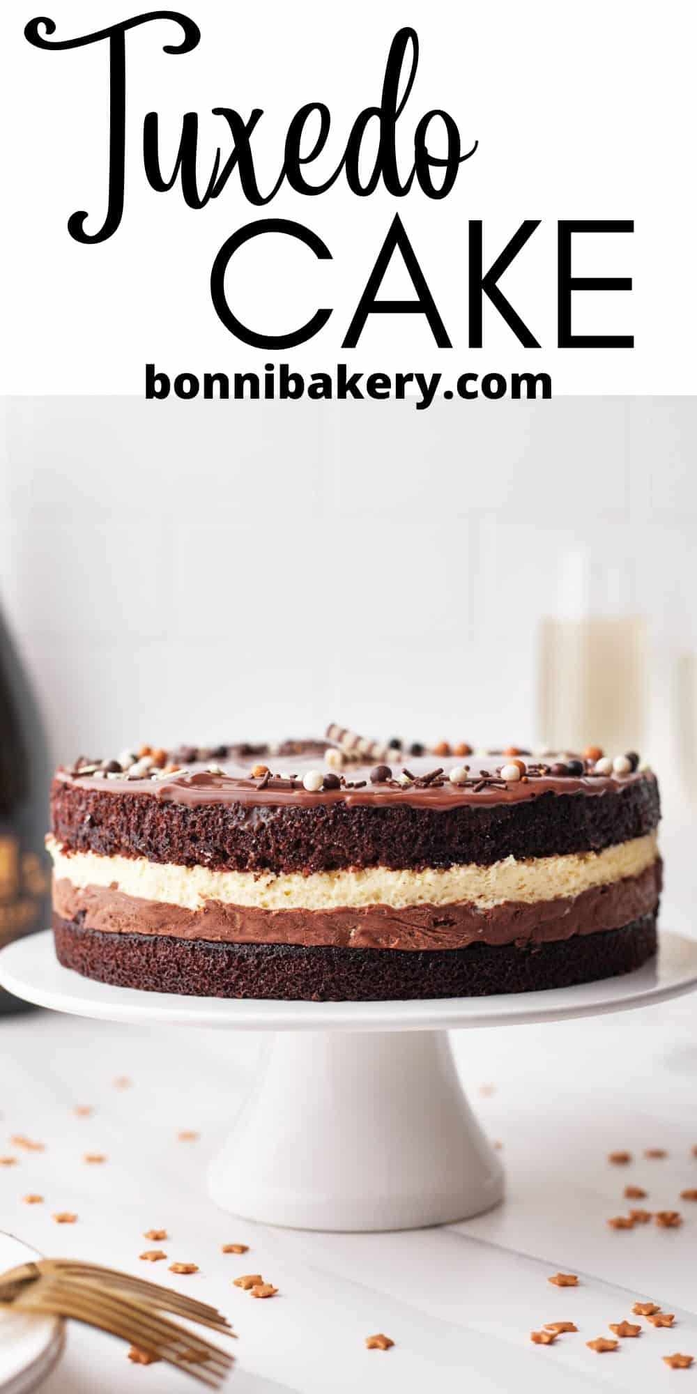 Tuxedo Cake Recipe | Bonni Bakery