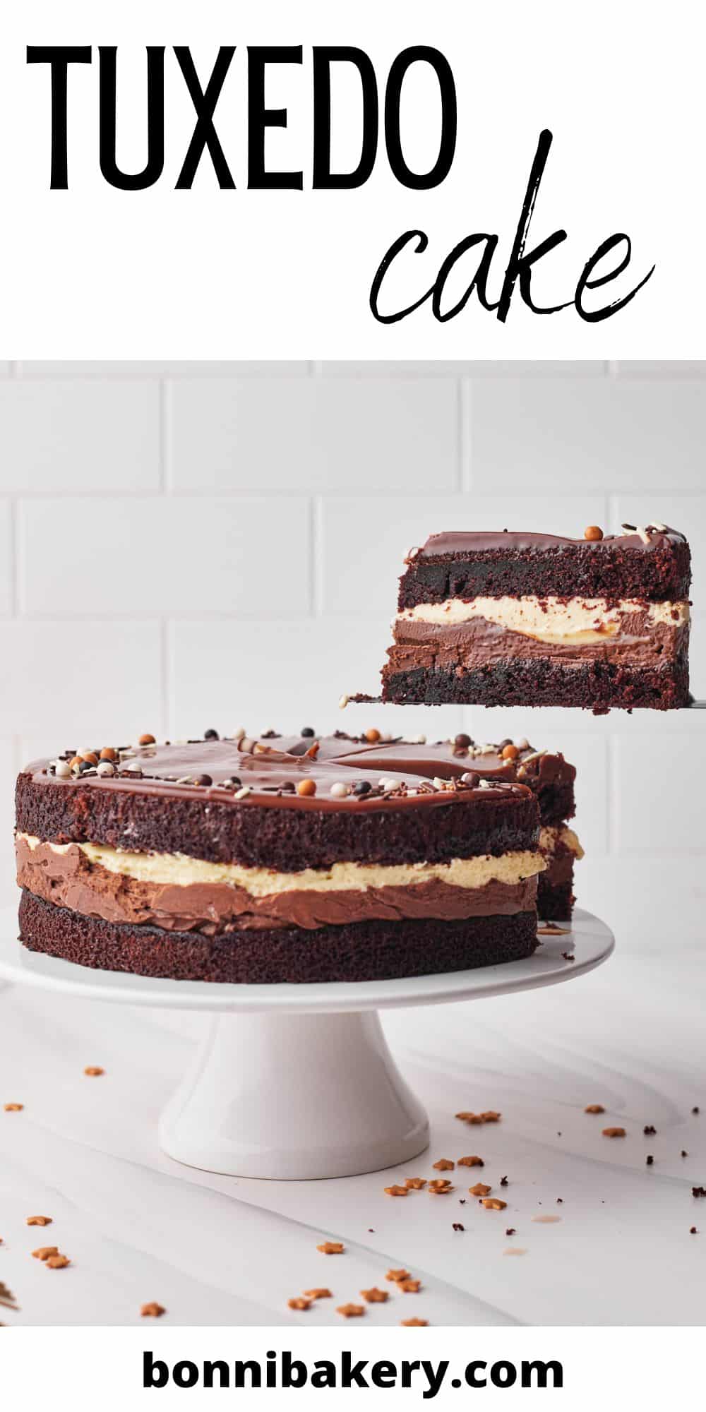 Tuxedo Cake Recipe | Bonni Bakery