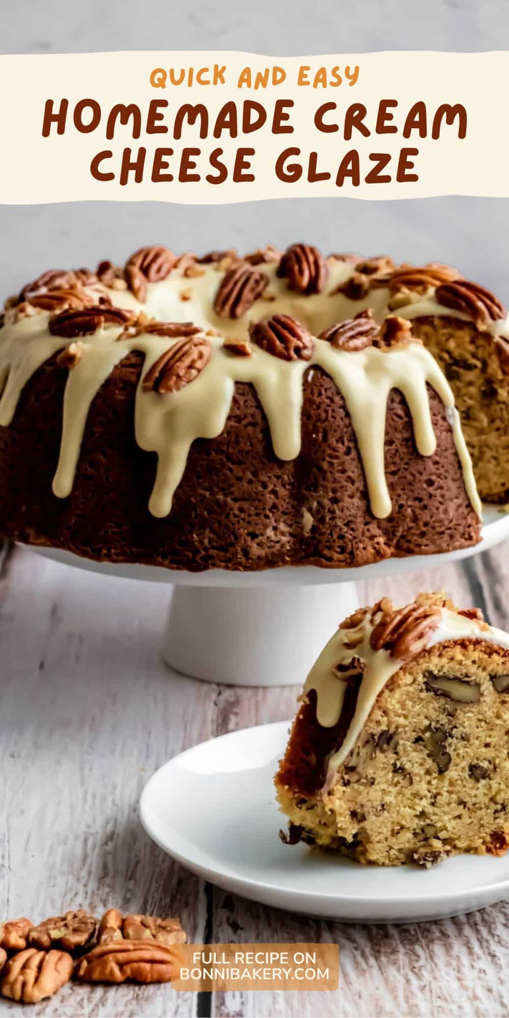 Easy Cream Cheese Glaze - For Cakes and Cinnamon Roll Icing