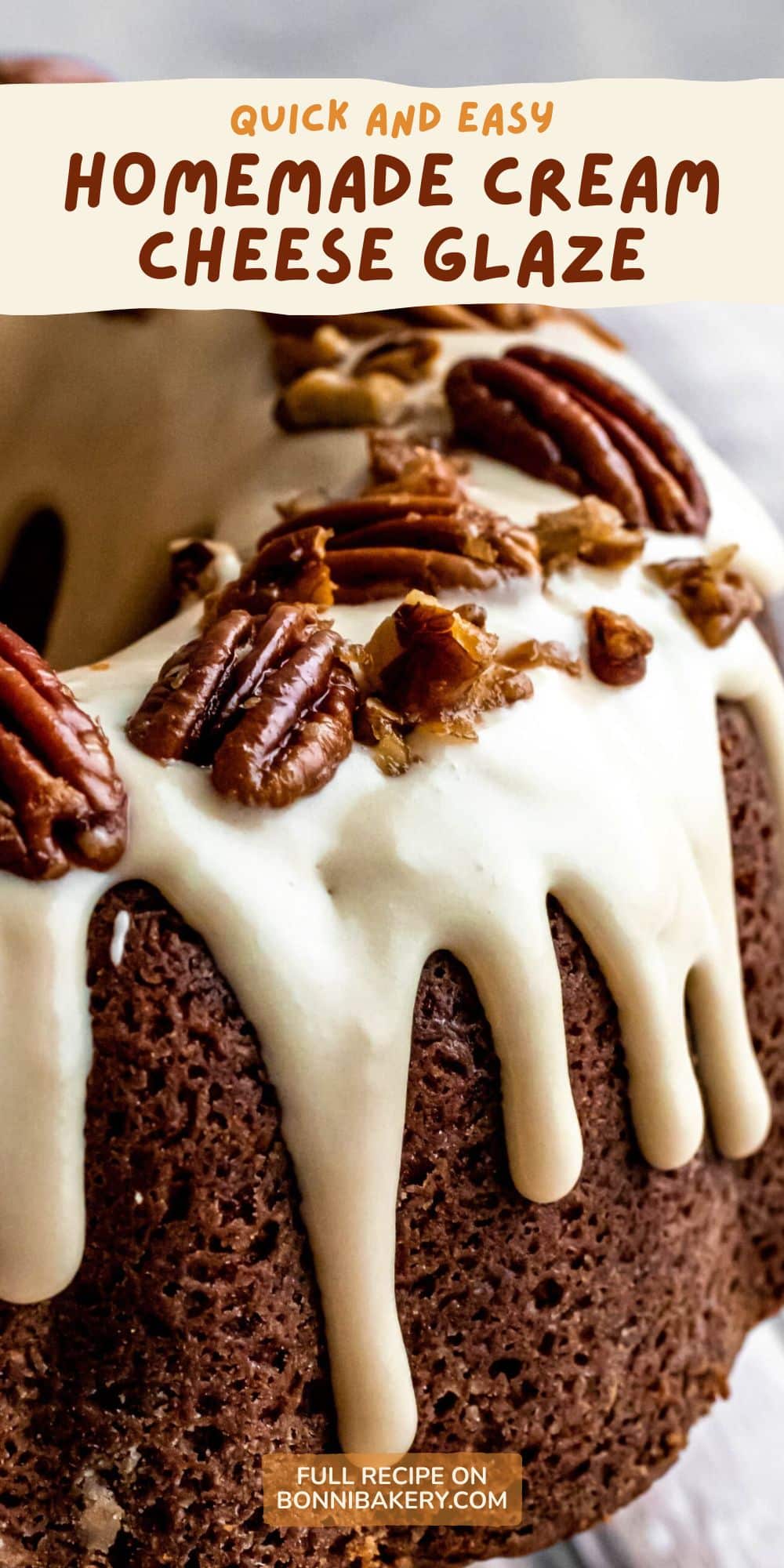 Easy Cream Cheese Glaze - For Cakes and Cinnamon Roll Icing