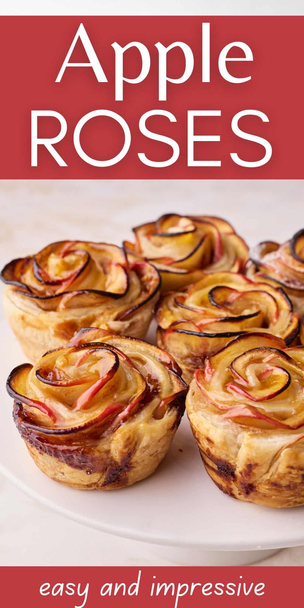 Apple Roses Baked with Puff Pastry