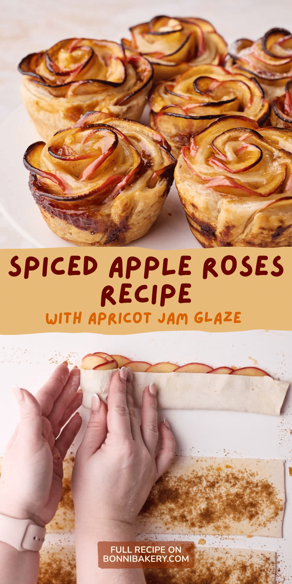 Apple Roses Baked with Puff Pastry