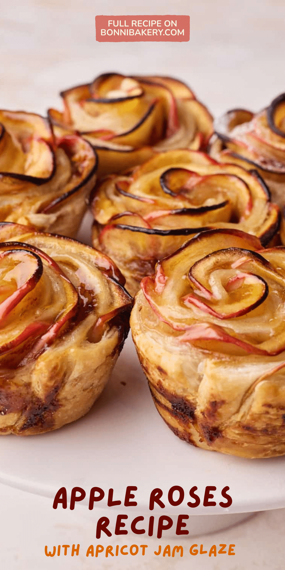Apple Roses Baked with Puff Pastry
