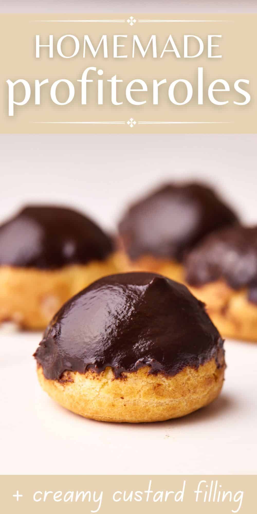 French Profiteroles Recipe - with Pastry Cream Filling