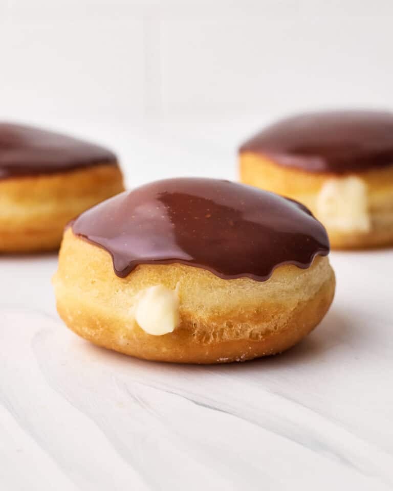 Boston Cream Donuts - Homemade with Custard Filling